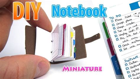 Diy Miniature Wirebound Notebook Dollhouse No Polymer Clay Diy