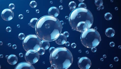 Floating Bubbles A Collection Of Tiny Spheres In The Air Premium Ai
