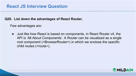 React Js Interview Question And Answer Ppt