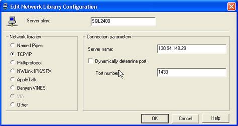 SQL Server Connection Information