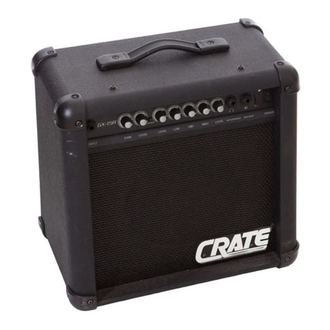 Crate Gx 15r Owners Manual Pdf Download Manualslib