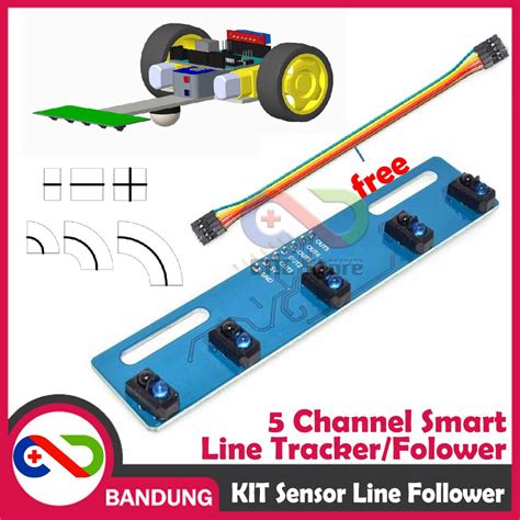 Jual Module Sensor Line Tracking 5 Sensor Optocoupler Robot Line
