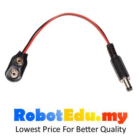 9v Battery Holder Connector Snap 2 1mm Dc Plug Adapter T Type For Arduino Uno R3 Power Supply