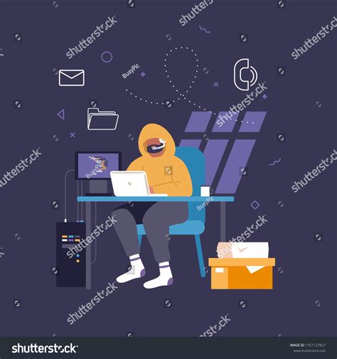 programmer hacker working front his laptop stock vector royalty free 1751127827 shutterstock