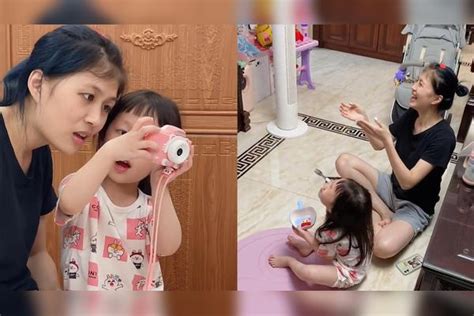 90后妈妈在家神操作层出不穷，撒娇打滚样样精通，女儿操碎了心有颜有趣样样精通操作女儿