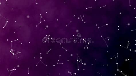Abstract Futuristic Purple Plexus Background With Onnecting Points And Lines Science