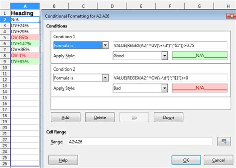 How To Format Text Strings With Specific Numeric Range Within English