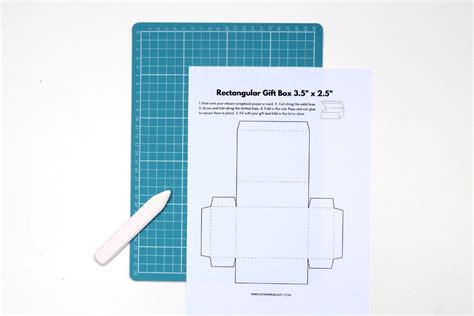 Rectangle Box Printable Template Gathering Beauty