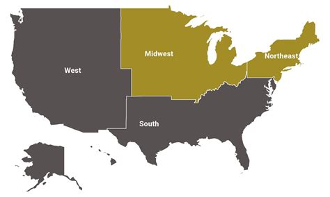 Usa North South East West
