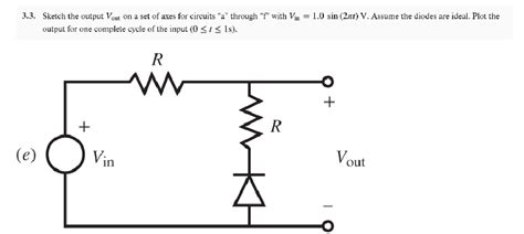 Solved Sketch The Output Vout On A Set Of Axes For Chegg Com