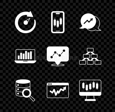 Set Digital Speed Meter Mobile Stock Trading Financial Growth Server