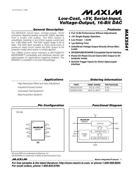 16 Bit Serial DAC