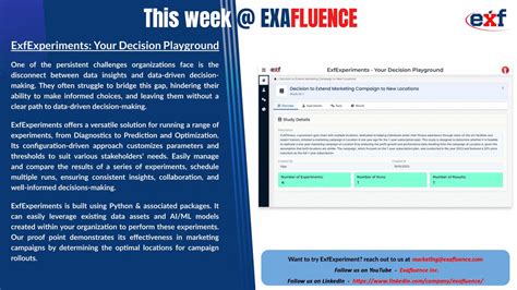 Exfexperiments Data Driven Decision Making Exafluence Posted On The Topic Linkedin