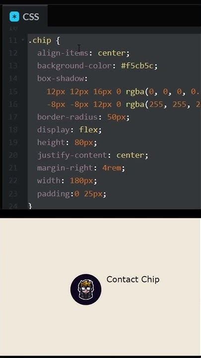 Contact Chip Html And Css Youtube