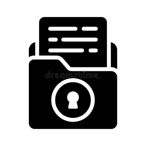 Secure Confidential File Folders With Paper Documents Security Vector Icon Stock Vector