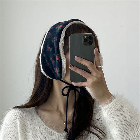 푹신 니트 양면 여성 겨울 귀도리 귀마개 방한 귀달이