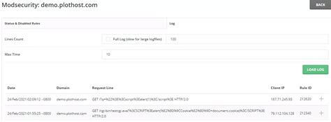 how to check modsecurity logs and disable rules in directadmin plothost
