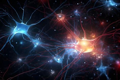 Premium Ai Image Visualization Of A Neuron Synapses Transmitting