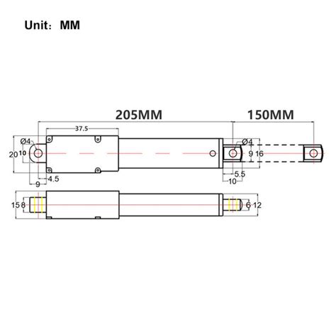 Small Linear Actuator For Raspberry Pi 150mm Stroke 42 Lbs 188n Load