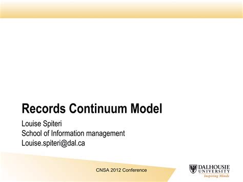 Records Continuum Model Ppt