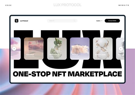 lux one stop nft marketplace website design behance