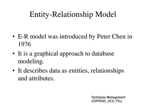 PPT Database Modeling Using The Entity Relationship Model Chapter PowerPoint Presentation