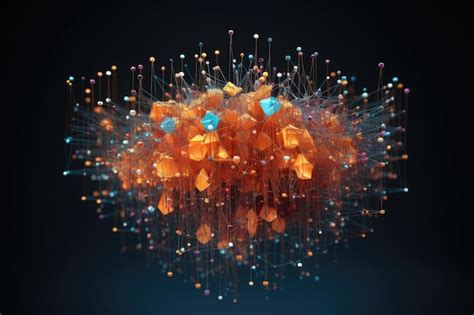 Premium Photo Abstract 3d Rendering Of Chaotic Colorful Particles