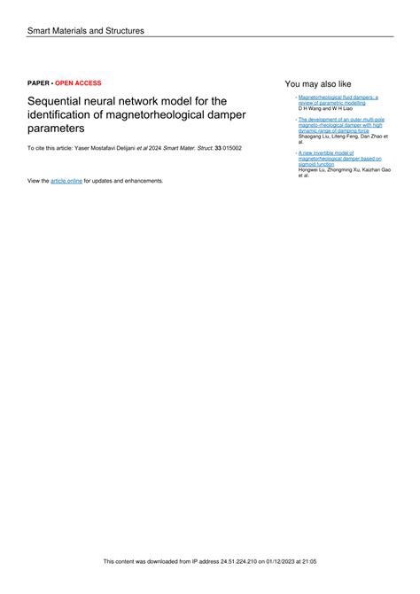 pdf sequential neural network model for the identification of