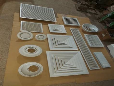 Slot Powder Coated Aluminium Square Ceiling Diffusers For Commercial