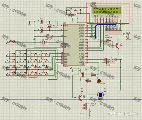基于51单片机的电子密码锁设计（含keil程序和proteus文件） 知乎
