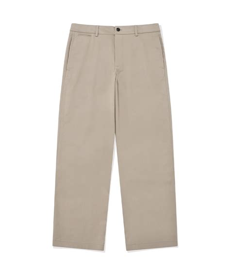 세미 와이드 치노 팬츠 베이지 커버낫