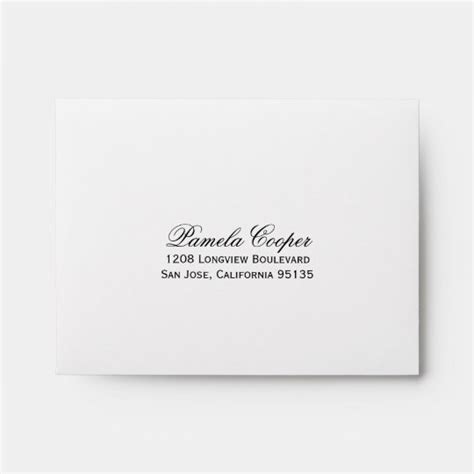 Return Address For RSVP Envelope Zazzle Com