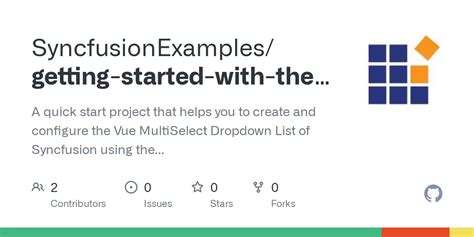 Github Syncfusionexamplesgetting Started With The Vue Multi Select Dropdown Of Syncfusion A