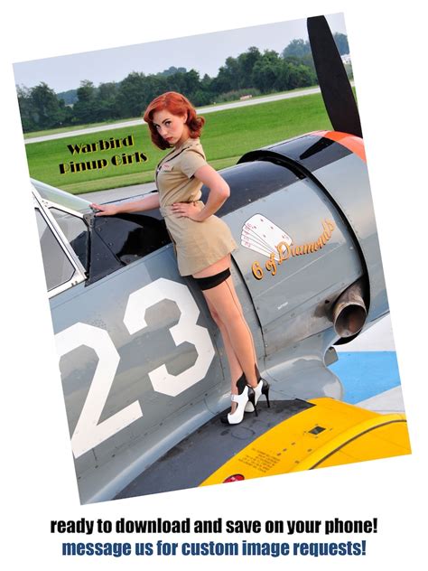 Military Redhead Pinup Phone Wallpaper Iphone Aviation Etsy