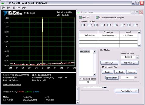 Using The Ni Rfsa Soft Front Panel Classic Ni Rf Vector Signal Analyzers Ni Rfsa 181 Help