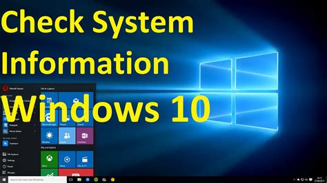 How To Check System Information On Windows 10 Youtube