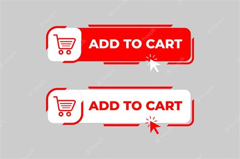 Premium Vector Add To Cart Button Web Button With Shopping Cart Vector Icon