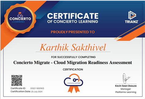 Karthik Sakthivel On Linkedin Trianz Concierto Migration Specialist