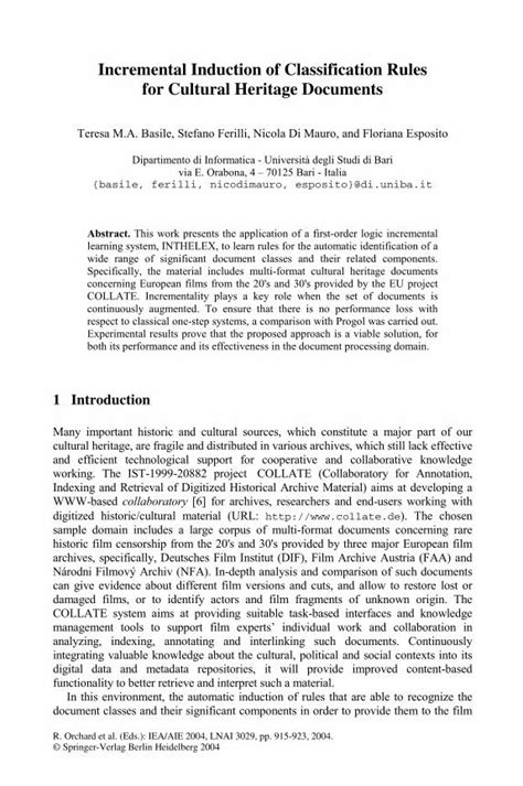 Pdf Lnai 3029 Incremental Induction Of Classification Rules Dokumentips