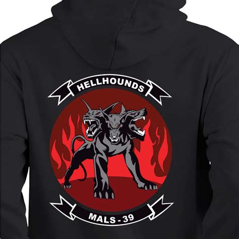 Mals 39 Usmc Unit Hoodie Hellhounds Version Military Veteran Products