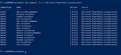 Add Delete And Modify User Accounts And Local Groups With Powershell
