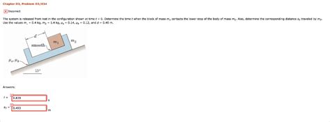 Solved Chapter D3 Problem D3034 The System Is Released