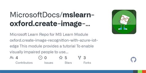Github Microsoftdocsmslearn Oxfordcreate Image Recognition With Azure Iot Edge Microsoft