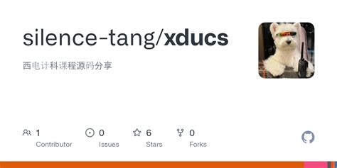 GitHub silence tang xducs 西电计科课程源码分享