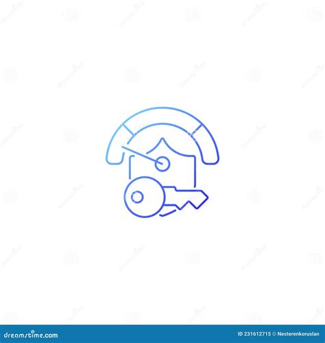 Weak Password White Linear Icon For Dark Theme Cartoon Vector