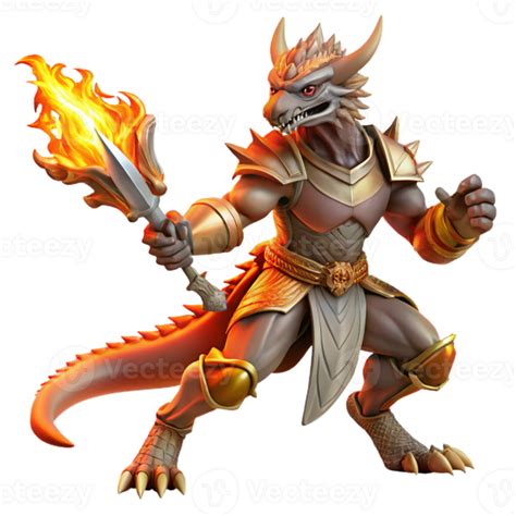 Magnificent Minimalist Dramatic Contemporary A Fierce Dragonborn Warrior Wielding A Flaming