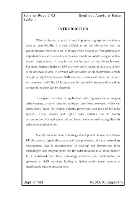 Doc Synthetic Aperture Radar System Dokumentips