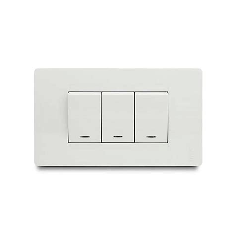 Interruptor Triple Con Luz Piloto Premium 1u Veto Kywi