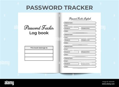 Password Tracker Journal Kdp Interior Password Tracker And Website