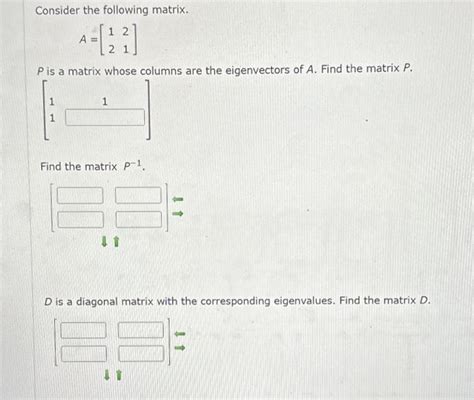 solved consider the following matrix a [1221] p is a matrix